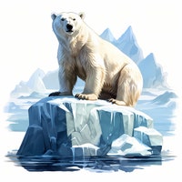 12 PNG Winter Polar Bear Clipart – Cute Ice PNG for Nursery Decor ...