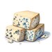 Blue Cheese Watercolor Clipart: French Cheese Images (jpgs, Commercial ...