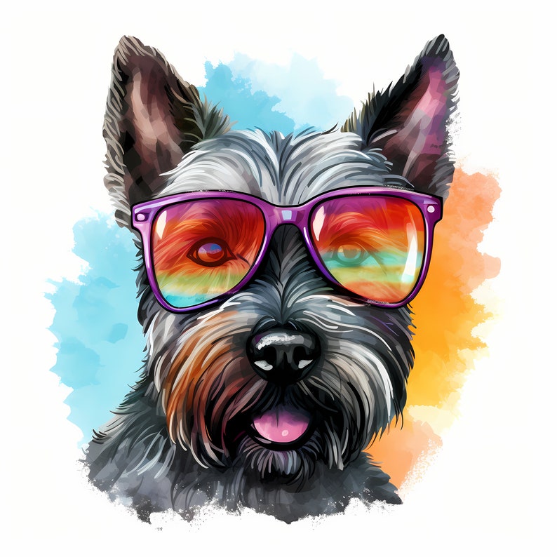 Scottish Terrier Clipart, Cool Dog, Scottie Images, 10 Watercolor Clip ...