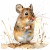 Mouse Clipart Watercolor, Nursery Clipart Bundle, Digital PNG Files ...