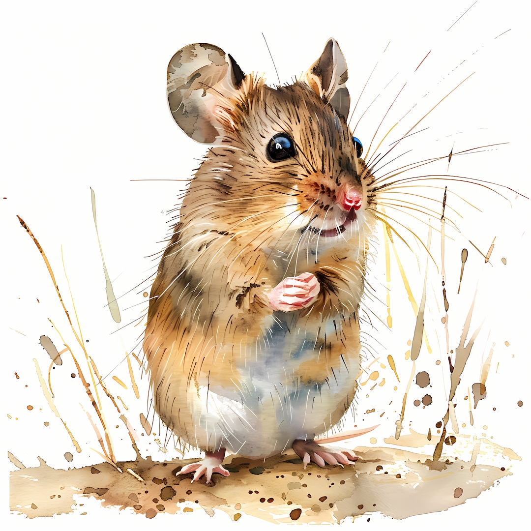 Field Mouse Clipart, Cute Mouse Images, 10 Watercolor Clip Art ...