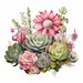 Succulents Clipart, Cactus Succulent Images, 10 Watercolor Clip Art ...