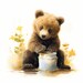 Bear Cub With Honeypot Clipart, Bear Honey Images, 10 Watercolor Clip ...