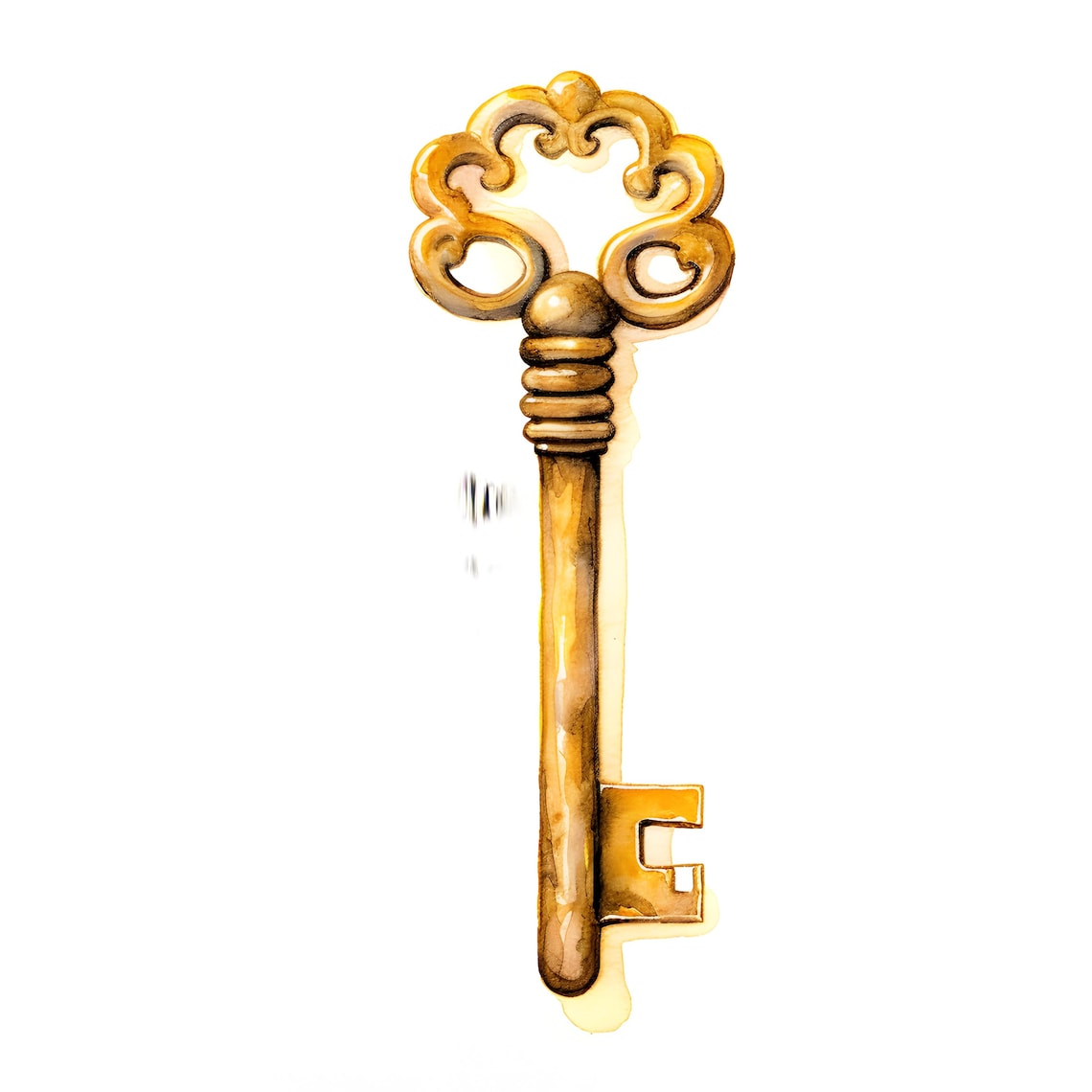 Vintage Gold Key Watercolor Clipart: Old Fashioned Keys (jpgs) - Etsy