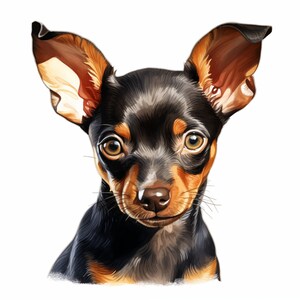 English Toy Terrier Dog Clipart, Puppy Dog Images, 10 Watercolor Clip ...