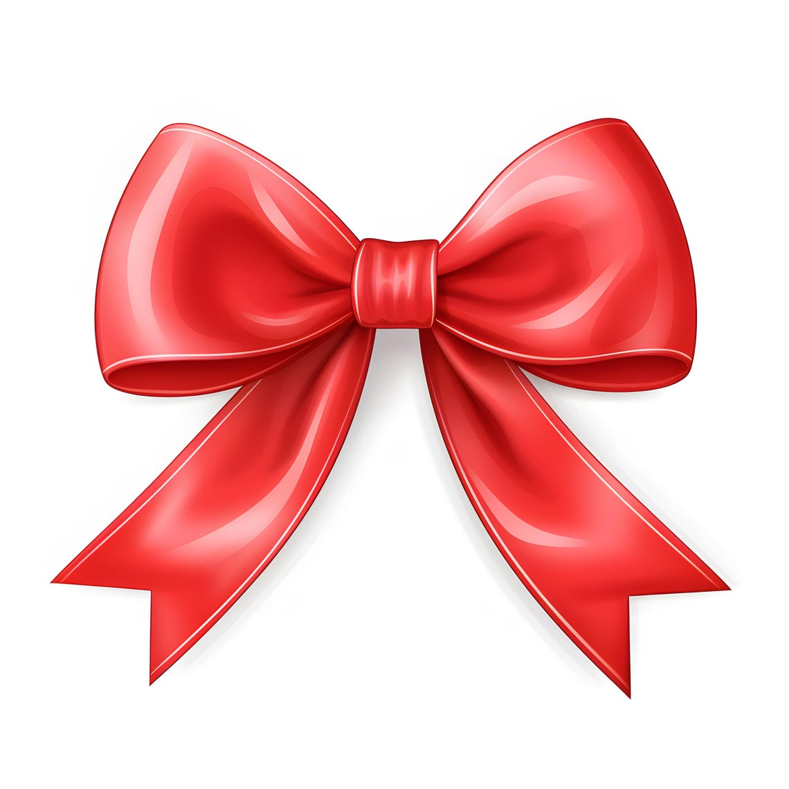 Watercolor Red Ribbon Clipart: Christmas Bows, Commercial Use (jpgs) - Etsy