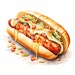 Hot Dog Clipart, American Hotdog, Fast Food Images, 10 Watercolor Clip ...