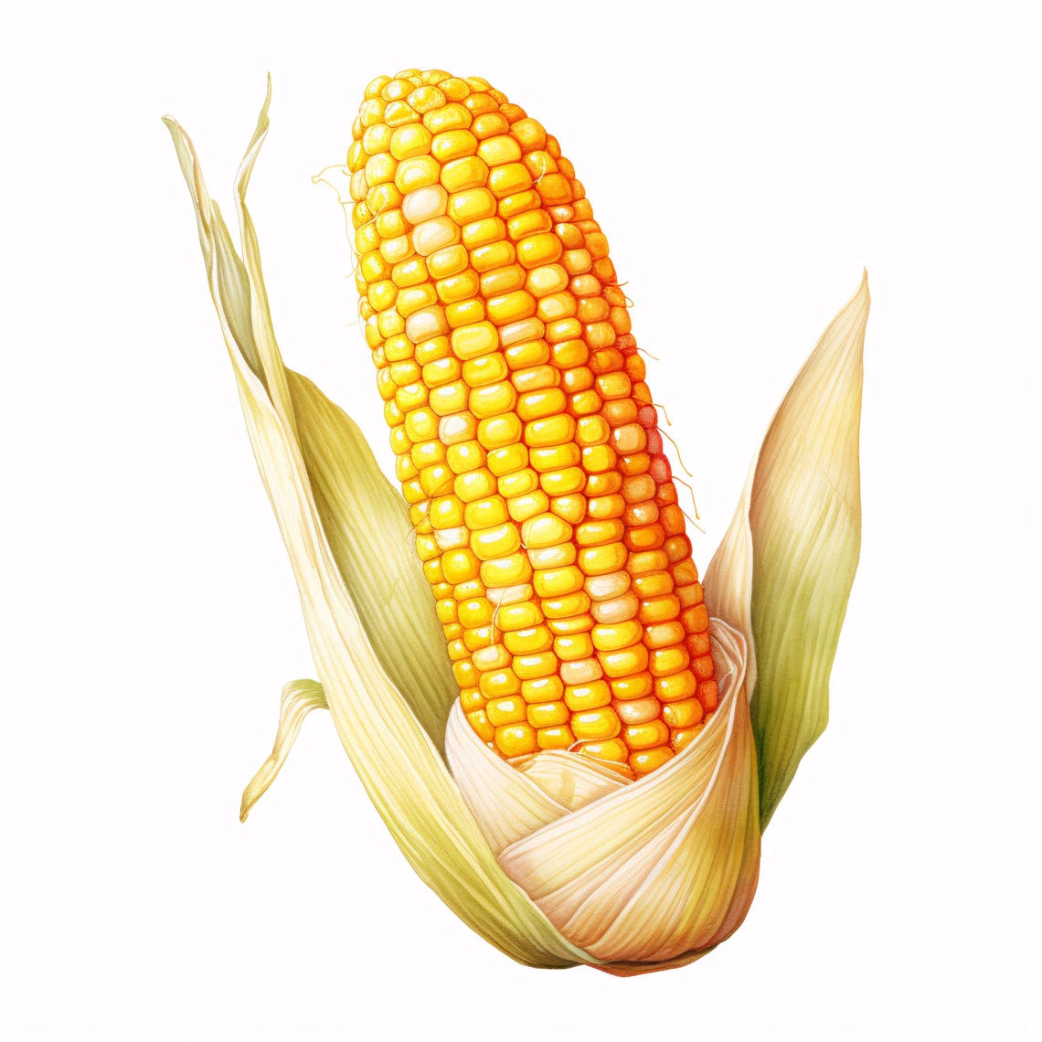 Corn Cob Clipart, Yellow Maize Images, 10 Watercolor Clip Art ...