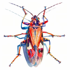 Bugs Clipart, Insects Images, 10 Watercolor Clip Art, Printable Jpgs ...