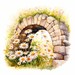 Stone Arch Clipart, Stone Arch With Flowers Images, 10 Watercolor Clip ...