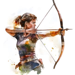 Watercolor Archer Clipart: Archery Images for Commercial Use (jpgs) - Etsy