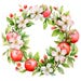 Apple Wreath Clipart, Apple Blossom Wreath Images, 10 Watercolor Clip ...
