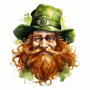 Leprechan Clipart, Funny Leprechaun Images, 10 Watercolor Clip Art ...