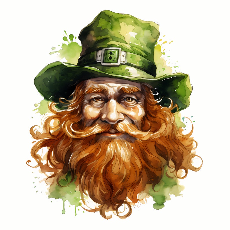 Watercolor Leprechaun Clipart: St Patrick's Day Images (jpgs ...