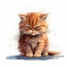 10 Grumpy Kitten, Sad Cat JPG, Watercolor Clipart, Printable Image ...