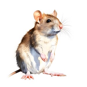 Cute Rat Clipart, Funny Rat Images, 10 Watercolor Clip Art, Printable ...