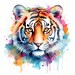 Cute Tiger Clipart, Tiger Cub, Big Wild Cat Images, 10 Watercolor Clip ...