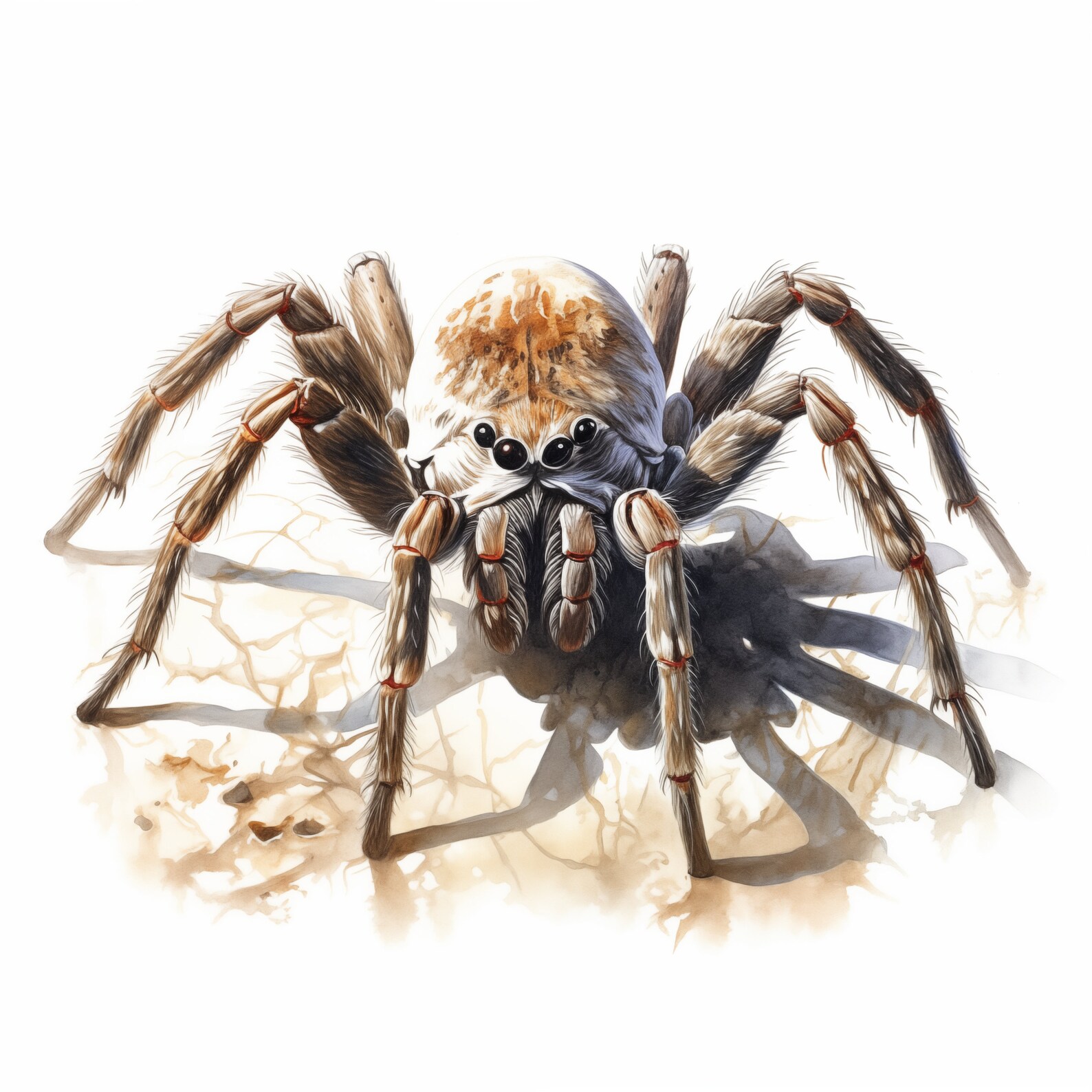 Spider Clipart, Arachnid Bugs Images, 10 Watercolor Clip Art, Printable ...