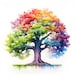 Rainbow Tree Clipart, Colorful Tree Images, 10 Watercolor Clip Art ...