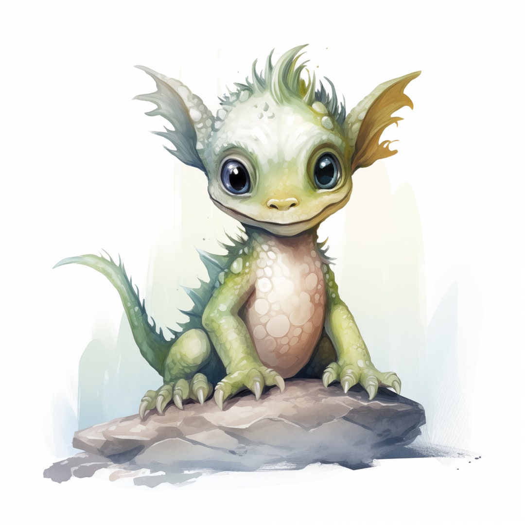 Baby Dragon Clipart, Chinese Dragon Images, 10 Watercolor Clip Art ...