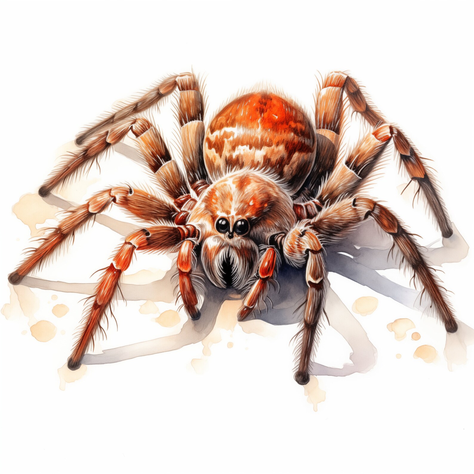 Spider Clipart, Arachnid Bugs Images, 10 Watercolor Clip Art, Printable ...