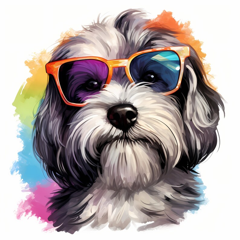 Havanese Clipart, Cool Dog, Havanese Dog Images, 10 Watercolor Clip Art ...