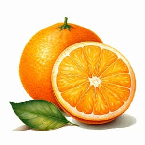 Orange Clipart, Citrus, Summer Fruits Images, 10 Watercolor Clip Art ...