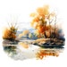 Autumn Landscape Clipart, Fall Nature Images, 10 Watercolor Clip Art ...