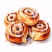 Cinnamon Rolls Clipart, Sweet Pastry Images, 10 Watercolor Clip Art ...