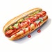 Hot Dog Clipart, American Hotdog, Fast Food Images, 10 Watercolor Clip ...