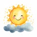 Happy Sun Clipart, Smiling Suns Images, 10 Watercolor Clip Art ...