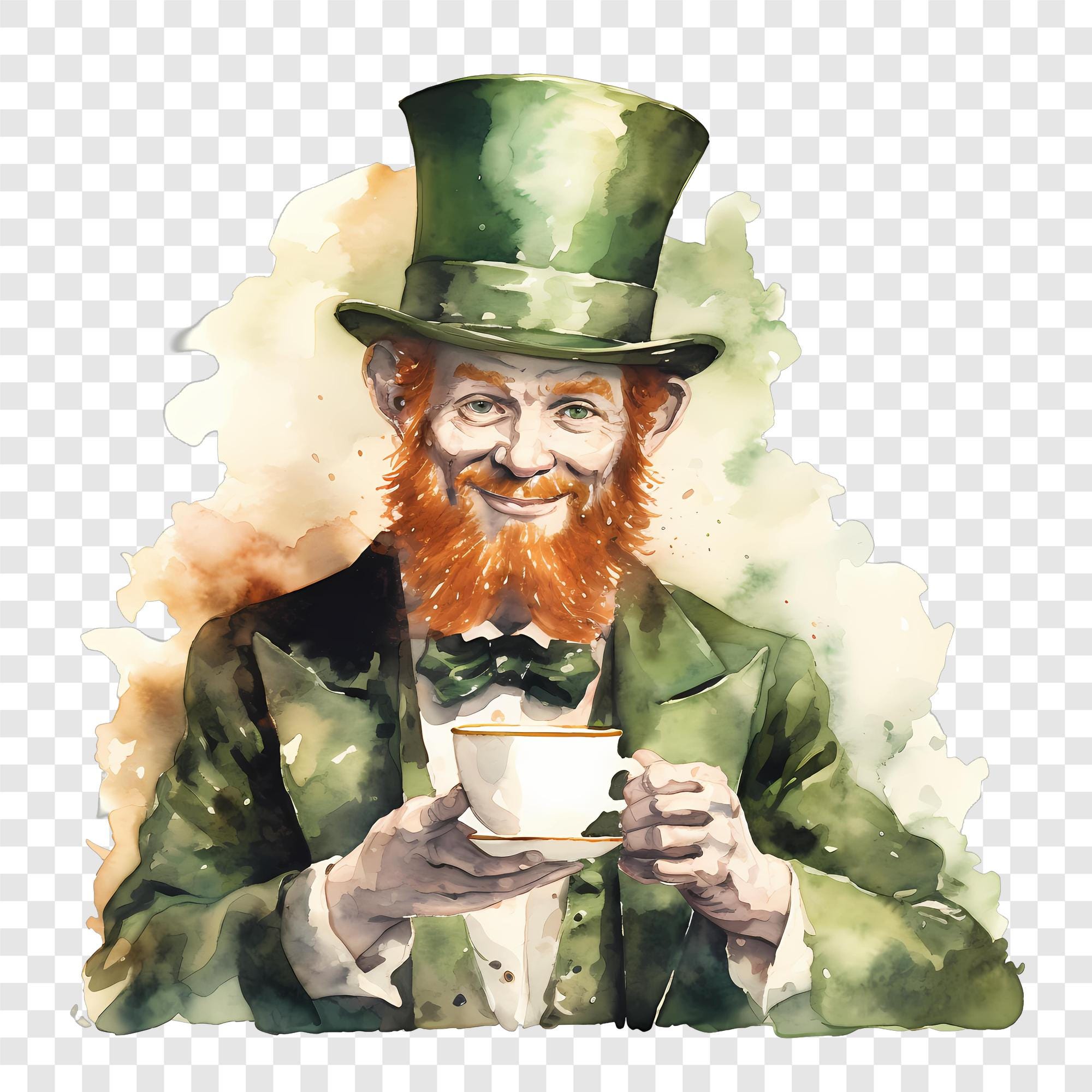 10 PNG Leprechaun Clipart, St Patricks Day Gnome Images, Watercolor ...