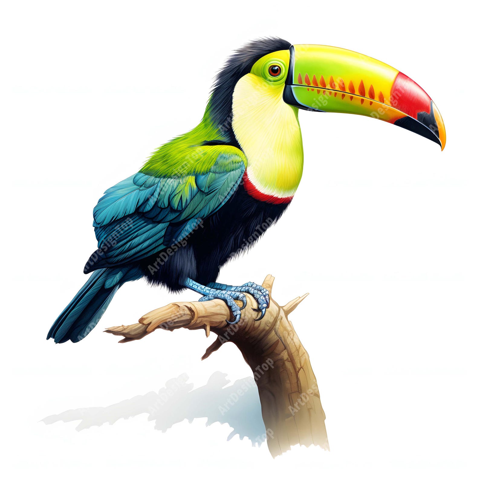 Toucan Clipart, Keel Billed Toucan Images, 10 Watercolor Clip Art ...