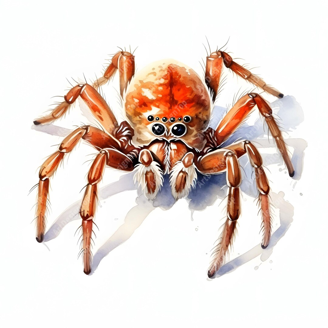 Spider Clipart, Poisonous Spider Images, 10 Watercolor Clip Art ...