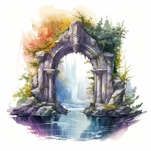 Magical Portal Clipart, Magical Gateway Images, 10 Watercolor Clip Art ...