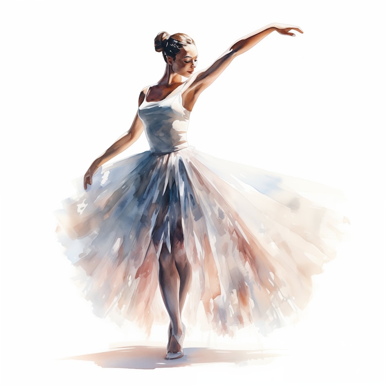 Ballet Dancer Clipart, Ballerina Images, 10 Watercolor Clip Art ...