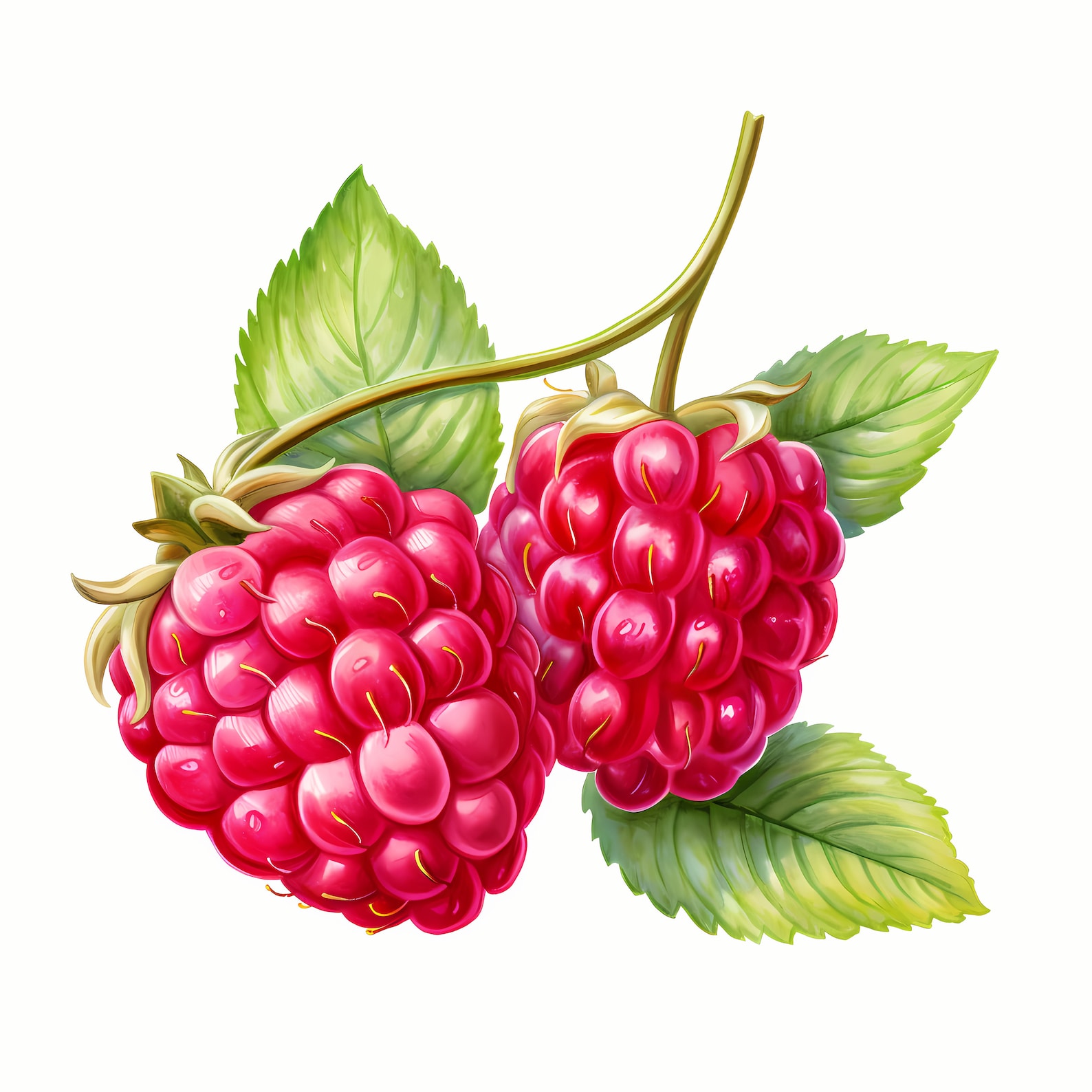 Raspberry Fruit Clipart, Raspberries Images, 10 Watercolor Clip Art ...