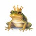 Frog Princess Clipart, Frog With Crown Images, 10 Watercolor Clip Art ...