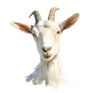 Goat Clipart, Farm Goat Images, 10 Watercolor Clip Art, Printable Jpgs ...