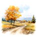 Autumn Landscape Clipart, Fall Nature Images, 10 Watercolor Clip Art ...