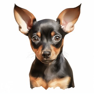 English Toy Terrier Dog Clipart, Puppy Dog Images, 10 Watercolor Clip ...