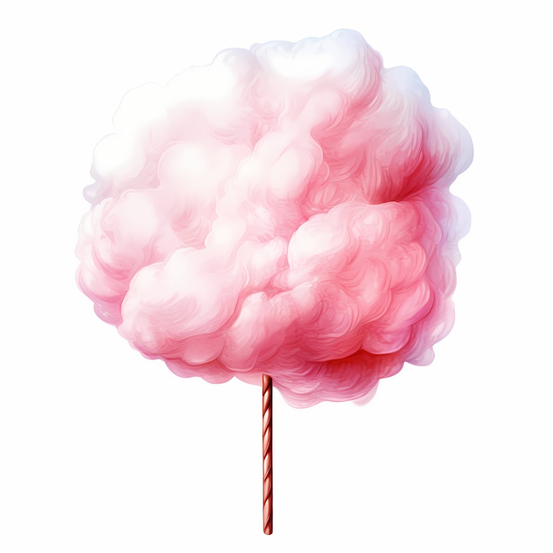 Cotton Candy Clipart, Cotton Sweets Images, 10 Watercolor Clip Art ...