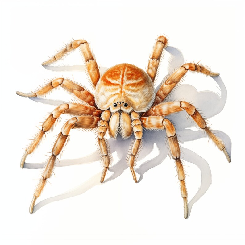 10 Spider, Arachnid Bugs JPG, Watercolor Clipart, Printable Image ...