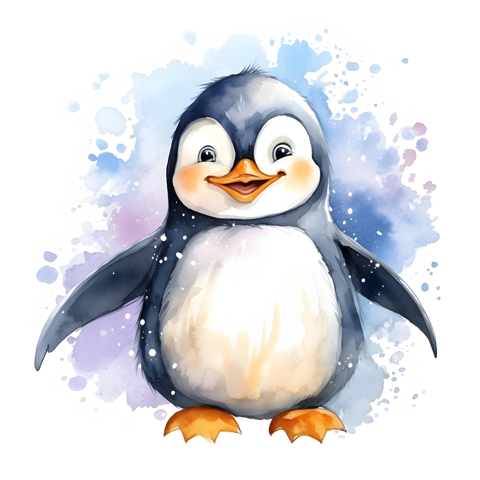 Penguin Clipart, Cute Penguins Images, 10 Watercolor Clip Art ...