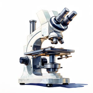 Microscope Clipart, Science Images, 10 Watercolor Clip Art, Printable ...