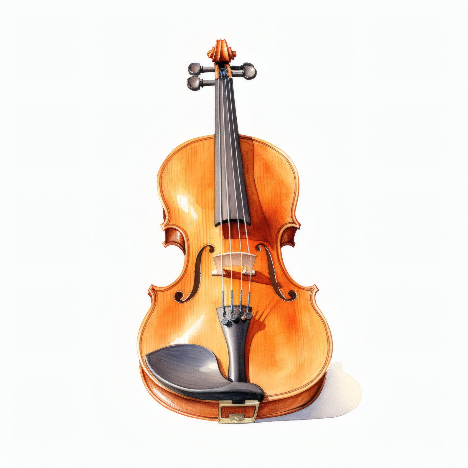 Violin Clipart, Classical Music Instrument Images, 10 Watercolor Clip ...