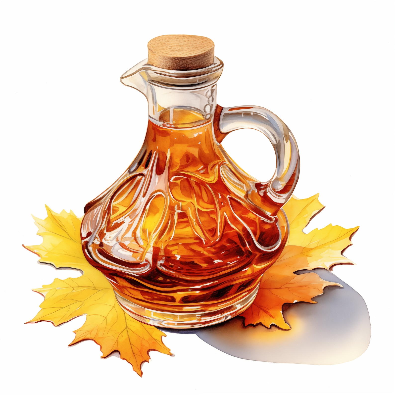 10 Maple Syrup, Canadian Maple Syrup JPG, Watercolor Clipart, Printable ...