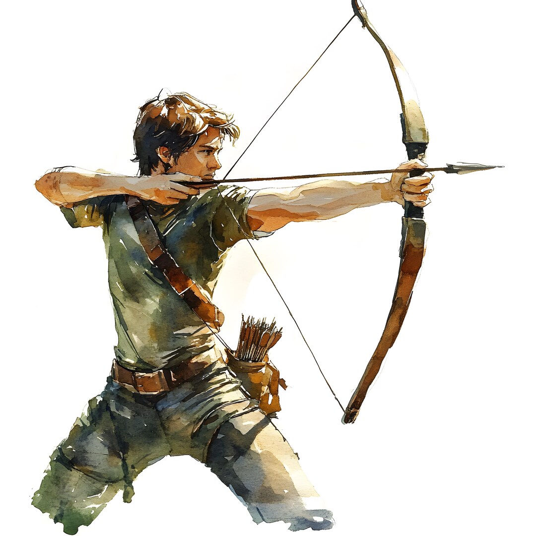 Watercolor Archer Clipart: Archery Images for Commercial Use (jpgs) - Etsy