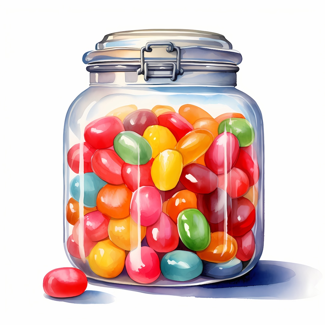 Jar With Candies Clipart, Candy Jars Images, 10 Watercolor Clip Art ...