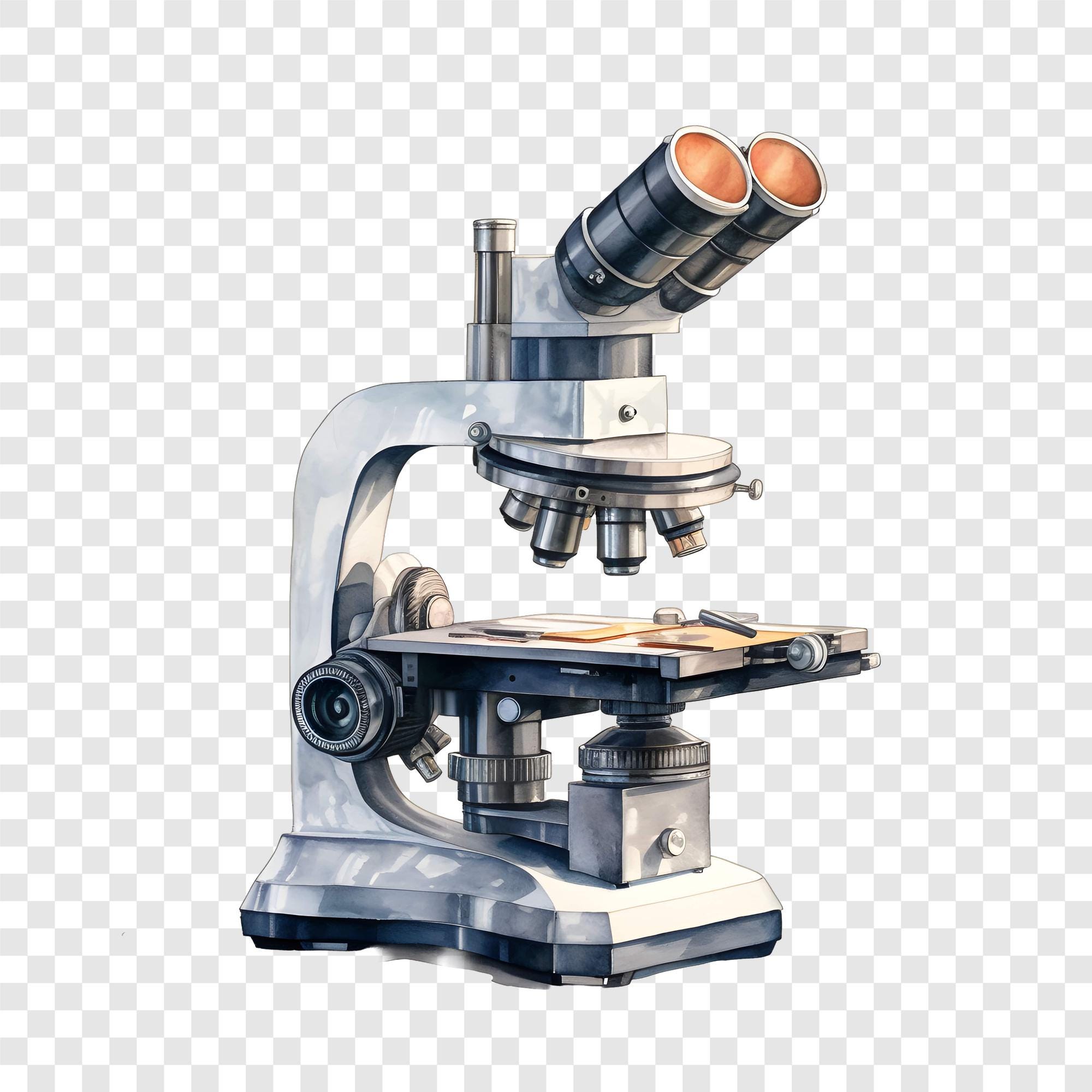 10 PNG Microscope Clipart, Science Lab Equipment Images, Watercolor ...
